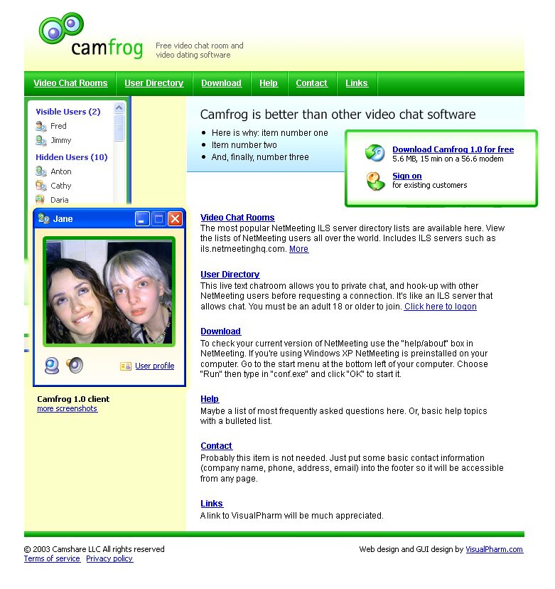 Сайта видеочата Camfrog